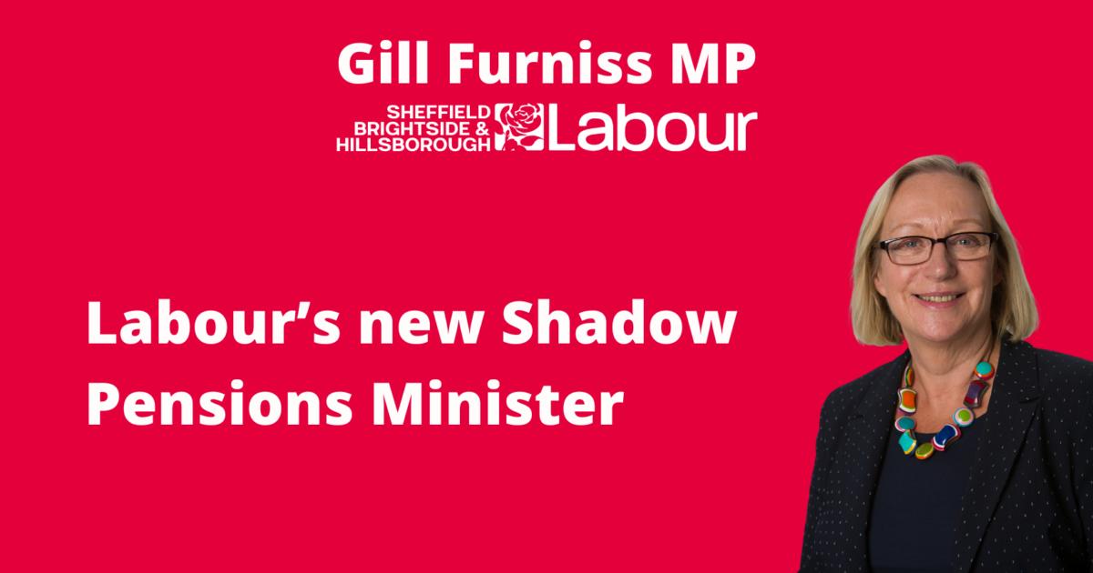 Gill Furniss MP appointed Labour’s new Shadow Pensions Minister - Gill ...